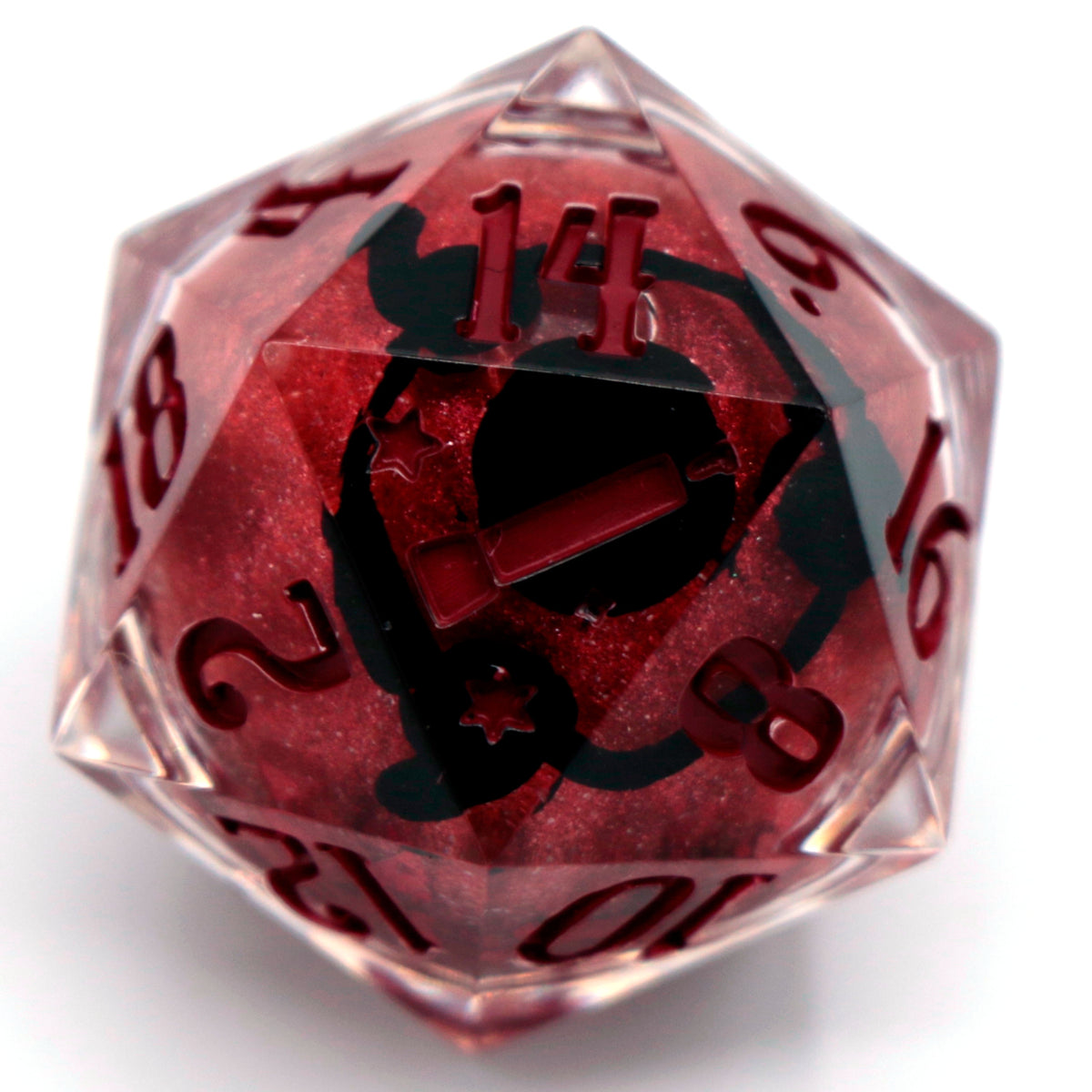 Sharingan (liquid core) - 23mm Oversized d20 – Interstellar Dice